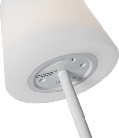 Sada 2 dobíjecích stolních lamp bílých 40 cm IP54 - Jude