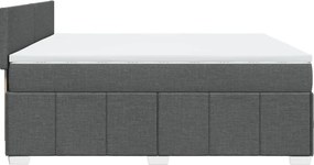 Box spring postel s matrací tmavě šedá 180x200 cm textil 3287141