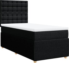 Box spring postel s matrací černá 90x190 cm textil 3294227