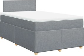 Box spring postel s matrací světle šedá 120x190 cm textil 3286612