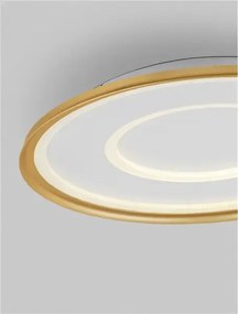 LED stmívatelné zlaté designové stropní svítidlo Figin s dálkovým ovládáním 49W