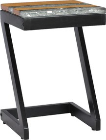 Konferenční stolek 30 x 30 x 50 cm masivní teak a polyresin 281649