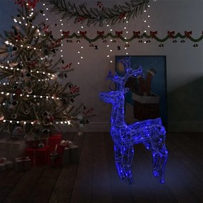 vidaXL Sob vánoční dekorace 90 LED diod 60 x 16 x 100 cm akryl [329780] Barva: Modrá