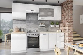Casarredo - Komfort nábytek Kuchyňská linka BURNS 240 cm, bílá akryl