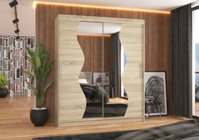 ADRK Furniture Posuvná skříň s zrcadlem MEDISON 180 ADRK-SW-MED-S-180
