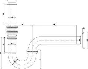 Aqualine umyvadlový sifon 5/4" chrom CV1005 Koupelny Bernold