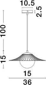 Závěsné svítidlo NOVA LUCE FLY E27 9620127 bez žárovky