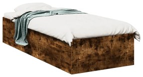 Rám postele kouřový dub 100 x 200 cm kompozitní dřevo