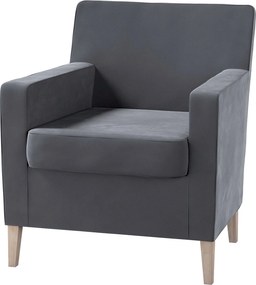Potah na křeslo IKEA Karlstad barva šedá látka lesklé, sametová