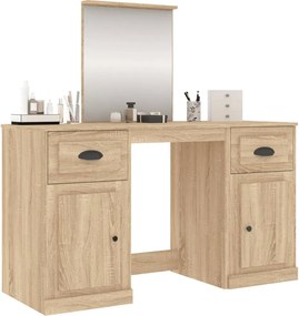 Toaletní stolek se zrcadlem dub sonoma 130 x 50 x 132,5 cm 3185338