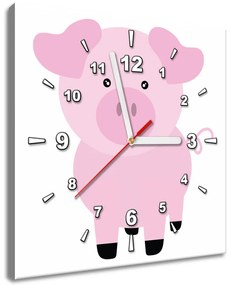 Gario Obraz s hodinami Prasátko Rozměry: 30 x 30 cm
