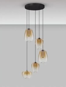 Designový lustr Oblo 5 Zlatá