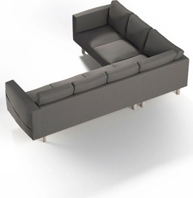 Potah na pohovku IKEA Norsborg rohová 5-místná barva šedá látka pletený vzor