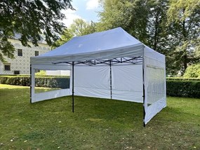 Nůžkový párty stan 3x6 m /6 noh STEEL HEXAGON Barva opláštění: 1A - BÍLÁ