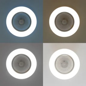 Brilagi - LED Stmívatelné svítidlo s ventilátorem AURA LED/38W/230V stříbrná +DO