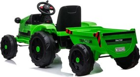 LEAN CARS Bateriový traktor s přívěsem CH9959 zelený