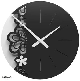 Designové hodiny 56-10-2 CalleaDesign Merletto Big 45cm (více barevných variant) Barva šedomodrá tmavá-44 - RAL5014