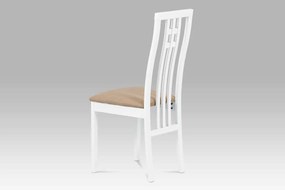 Autronic Jídelní židle BC-2482 WT - bílá/potah béžový