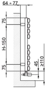 Cordivari Samira - Radiátor 300x1000 mm, bílá 3601626100100