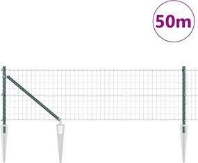 Evropský plot se hroty 50 x 0,4 m Ocel potažená PVC Zelená 3350605