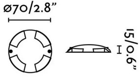 FARO 70564 - LED Venkovní zápustné svítidlo KEENAN-3 LED/1W/12V IP67