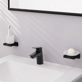 Hansgrohe Logis, páková umyvadlová baterie 70 CoolStart s odtokovou soupravou s táhlem, černá matná, HAN-71072670
