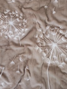 MK Lůžkoviny Mikroplyšové povlečení Exclusive - Pampelišky cappuccino 140 × 200 cm, 70 x 90 cm