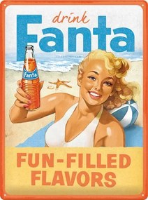 Postershop Plechová cedule: Fanta (Fun-Filled Flavors) - 30x40 cm