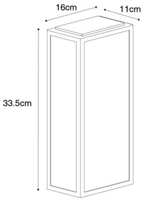 Průmyslová venkovní nástěnná lampa černá se zlatem IP44 - Rotterdam