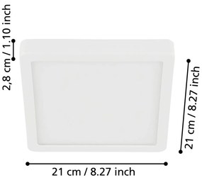 Bílé LED stropní svítidlo 21x21 cm FUEVA 5 – EGLO