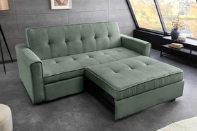 Designová rozkládací sedačka Zaragoza 180 cm zelený manšestr