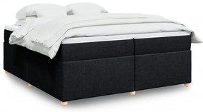 Box spring postel s matrací černá 200x200 cm textil 3285403