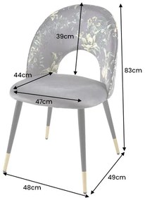 Invicta Jídelní židle BOUTIQUE šedá 41703