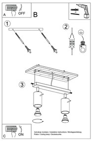 Zelené bodové svítidlo 6x30 cm Etna – Sollux