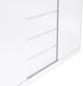Šatní skříň Simplicity III, bílý lesk