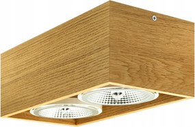 Spot Stropní Svítidlo na omítku Led Dubová lampa GU10 Halogenová 27x15 CM