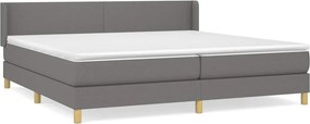 Box spring postel s matrací tmavě šedá 200x200 cm textil 3130138