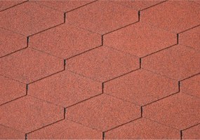 Onduline Asfaltový šindel Bardoline CLASSIC triangular, červený mix, 2 m2
