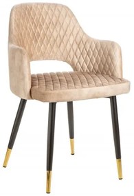 Designová židle Laney šedo-růžový samet
