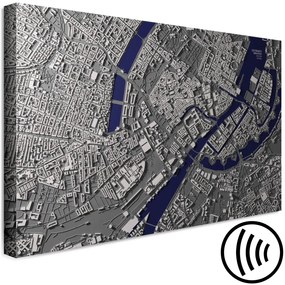 Obraz Kodaň z ptačí perspektivy (1-dílný) široký - Městská mapa Kodaně