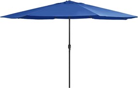 vidaXL Zahradní slunečník s kovovou tyčí 390 cm [47384] Barva: azure blue