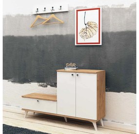 Designová předsíňová sestava Dally dub bílý