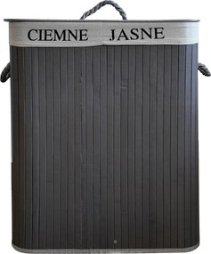 TRENDIE Bambusový koš na prádlo 100l šedý + DÁREK