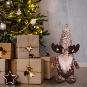 Vánoční dekorace skřítek 34 cm