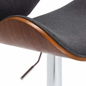 Barová stolička šedá textil 287413