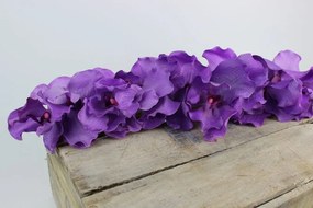 Fialová umělá orchidej na stonku 115cm