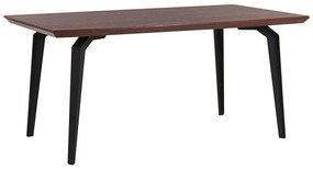 Jídelní stůl 160 x 90 cm tmavé dřevo s černým AMARES Beliani