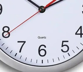 Maul MAULrun 25 stříbrná / Nástěnné hodiny / Quartz / O 25 cm / Bateri
