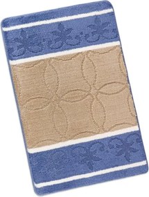 Bellatex koupelnová předložka BANY 60x100 cm Ornament modrá, béžová
