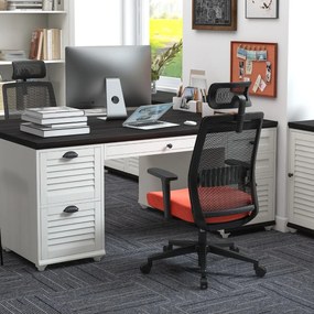 Costway Ergonomická kancelářská židle s opěradlem a bederní opěrkou a pohodlnou
